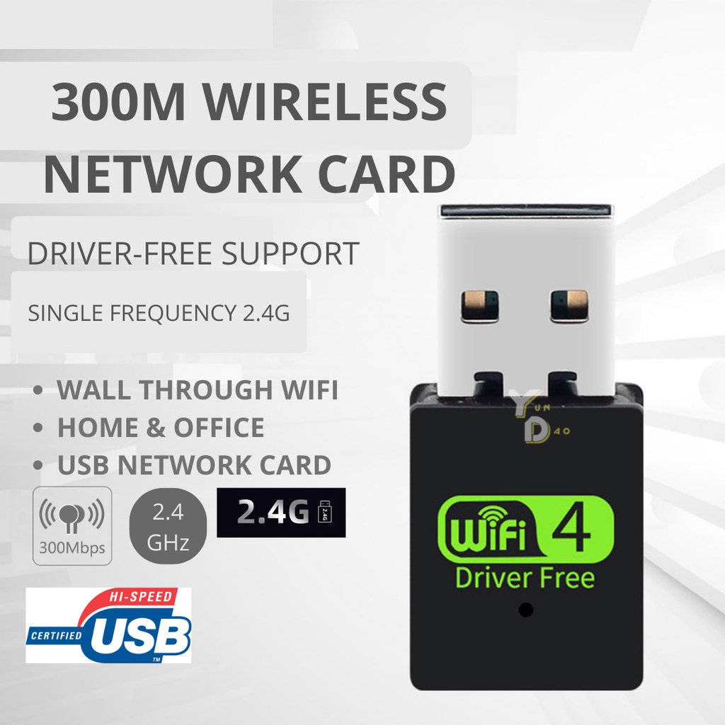 Jual Wireless USB Wifi Adapter 300mbps Dongle Receiver Transmitter ...