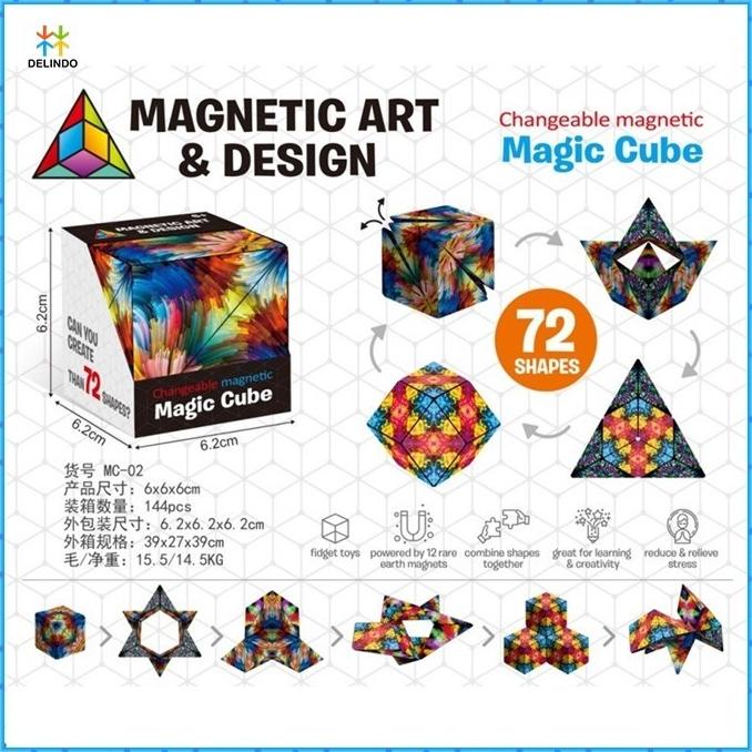 Jual Mainan Magic Cube Magnetic Bisa Berubah 70 Bentuk Fidget Kotak ...