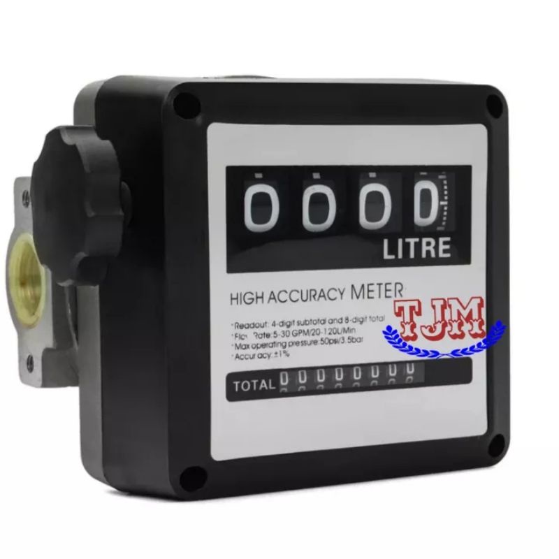 Jual FLOW METER MINYAK SOLAR MANUAL 4 DIGIT UKURAN 1 INCHI / METERAN ...