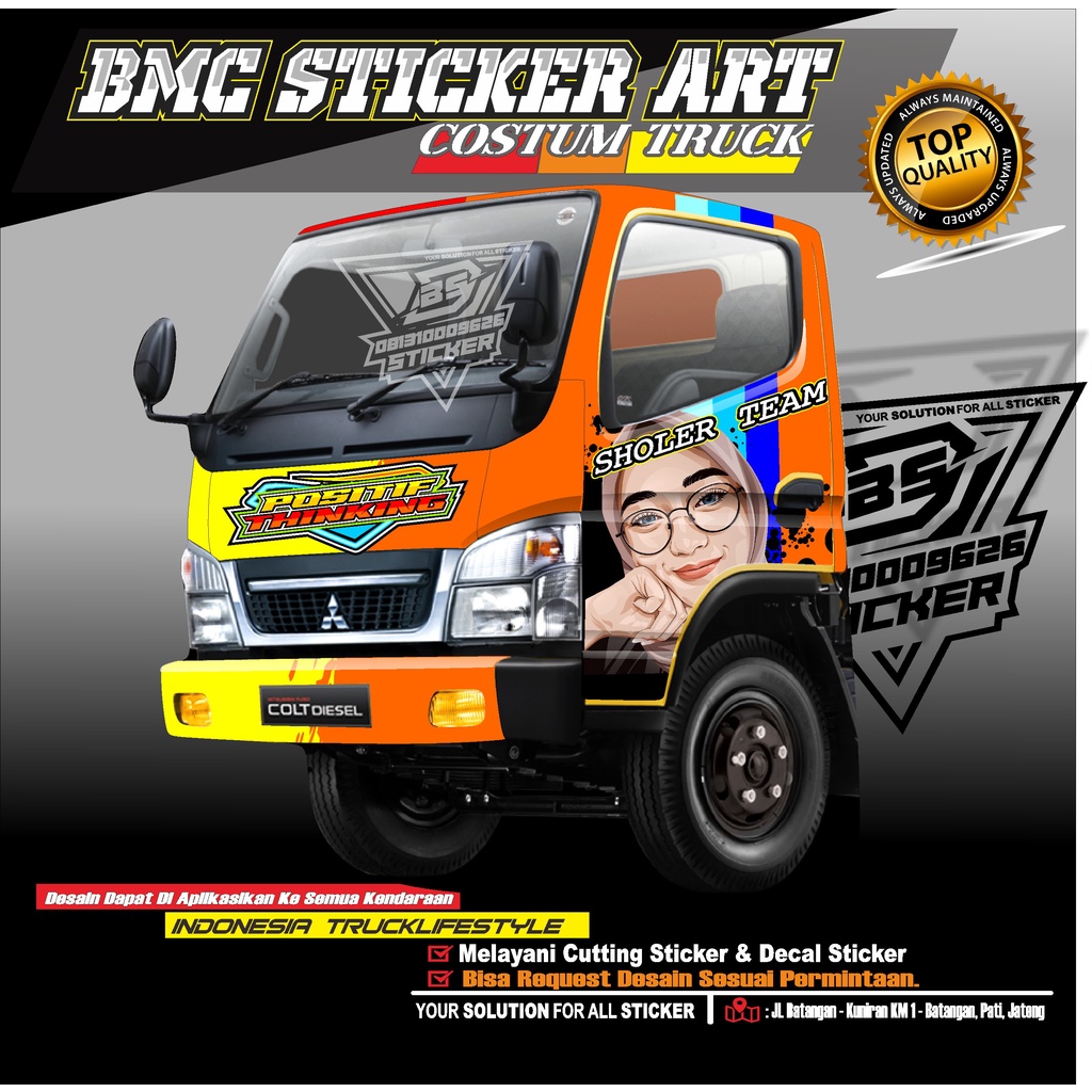 Jual STICKER DECAL KABIN TRUCK CANTER.DEKAL STIKER BLOK KABIN TRUCK ...