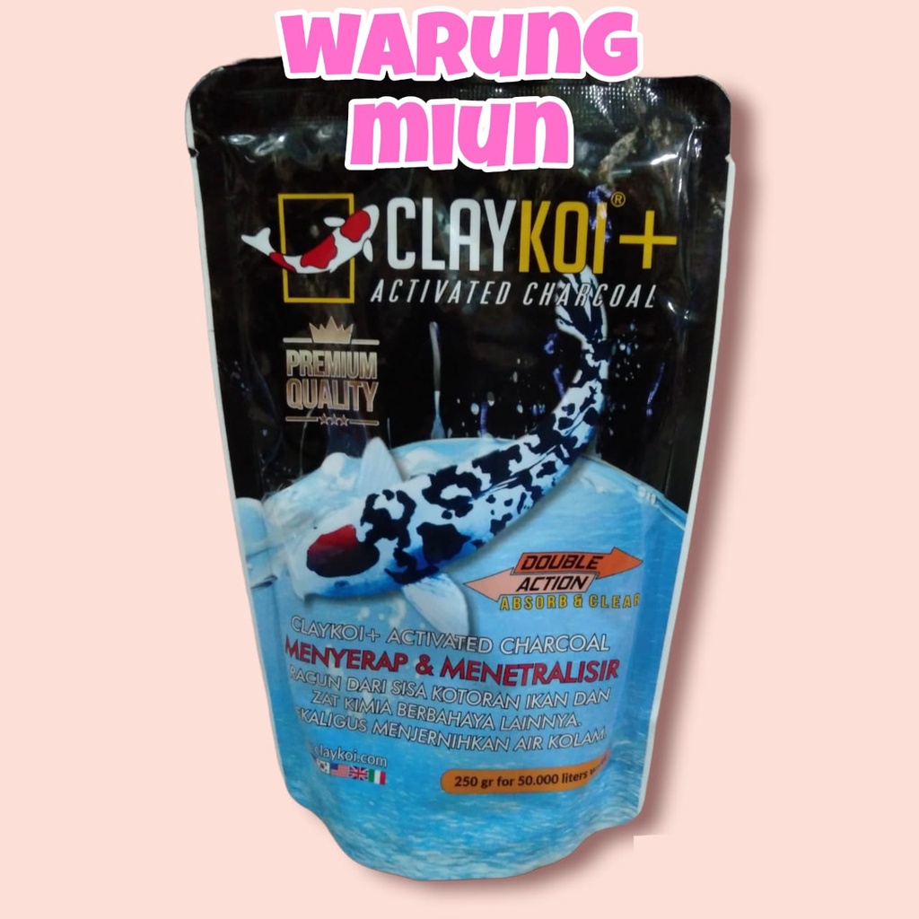 Jual Clay Koi Plus Activated Charcoal Penjernih Kolam Kuning 250g ...