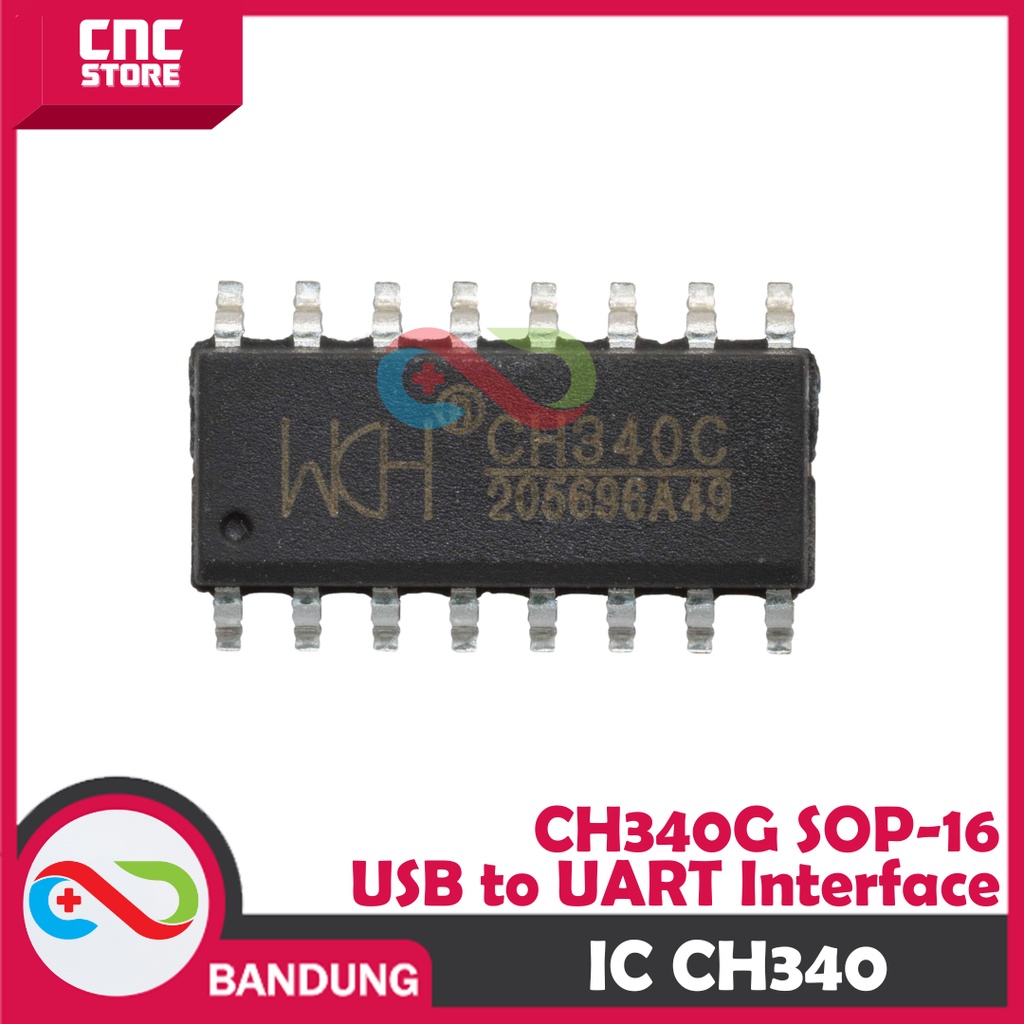 Jual IC CH340 SMD CH340G USB SERIAL TTL UART RS232 CHIP CH 340 SOP16 | Shopee Indonesia