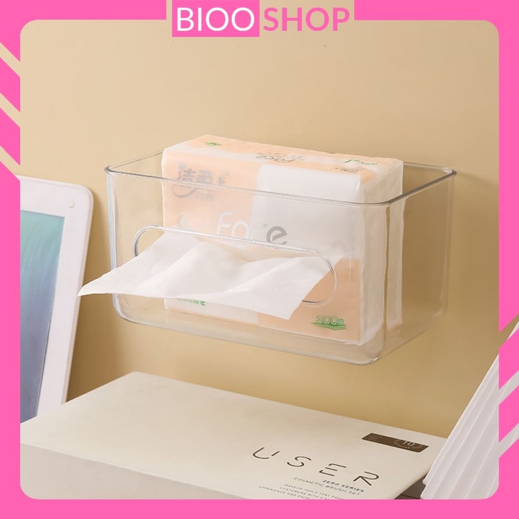 Jual Tempat Tissue Tempat Tisue Transparan Tempel Dinding Dapur Toilet ...