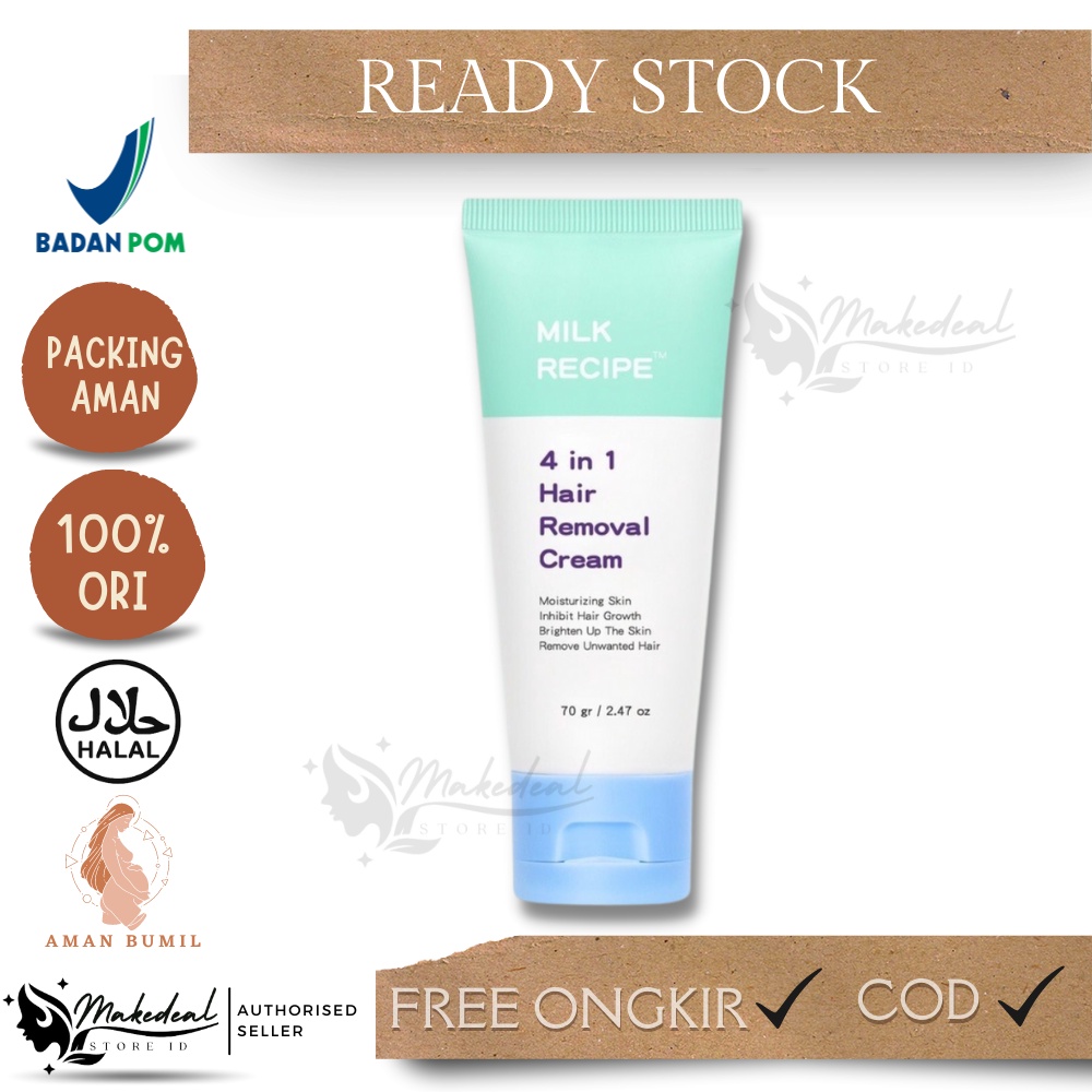 Jual Milk Recipe 4in1 Hair Removal Cream 70 gram - Krim Waxing Non ...