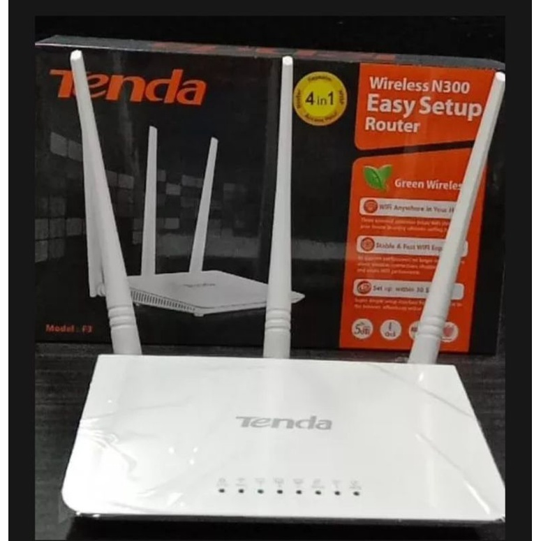 Jual Tenda F3 Wireless N300 Easy Setup Router 3 Antena | Shopee Indonesia