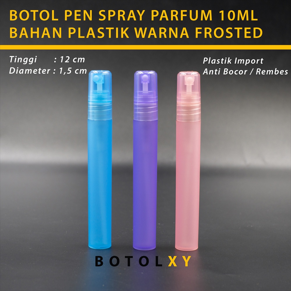 Jual Botol Pen Spray 10ml Plastik Frosted Warna - Parfum Refill Isi ...