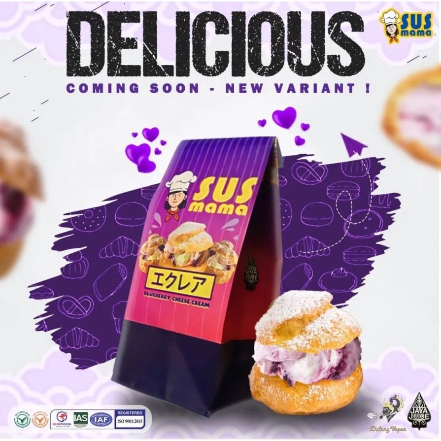 Jual Sus Mama V2 Blueberry Cheese Cream 60ML by Java Juice | Shopee ...