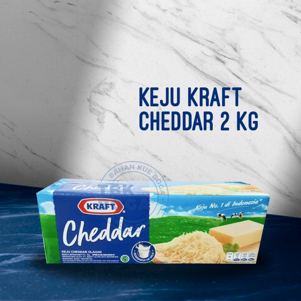 Jual Kraft Cheddar Keju ( 2 kg ) Cheese Chedar Kraf Parut Balok ...