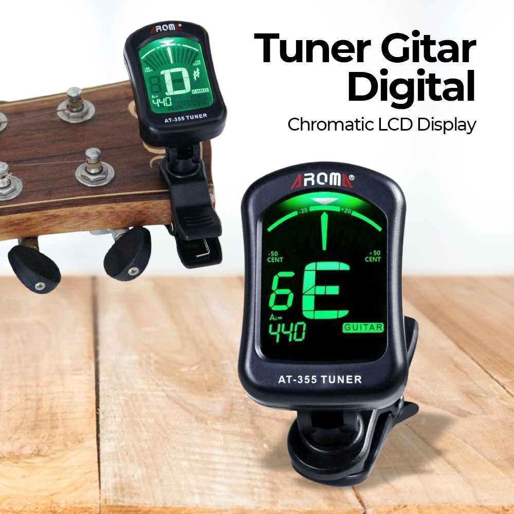 Jual AROMA Tuner Gitar Digital Chromatic LCD Display - AT-355 ( Mughnii ...