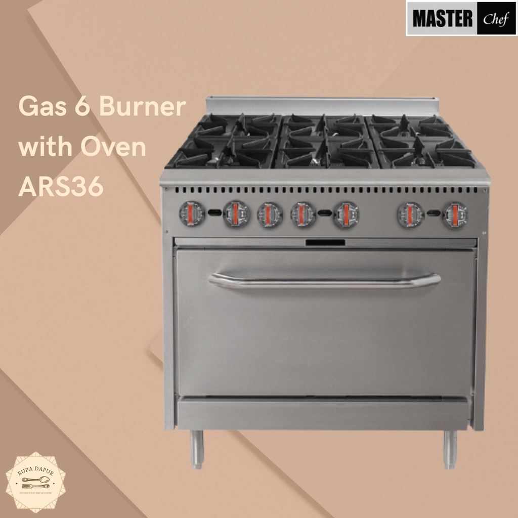 Jual Masterchef Gas 6 Burner with Oven ARS36 | Shopee Indonesia