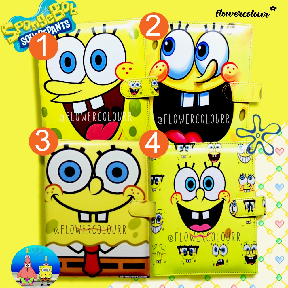 Jual Binder printing motif Spongebob ukuran A5 B5 | Shopee Indonesia