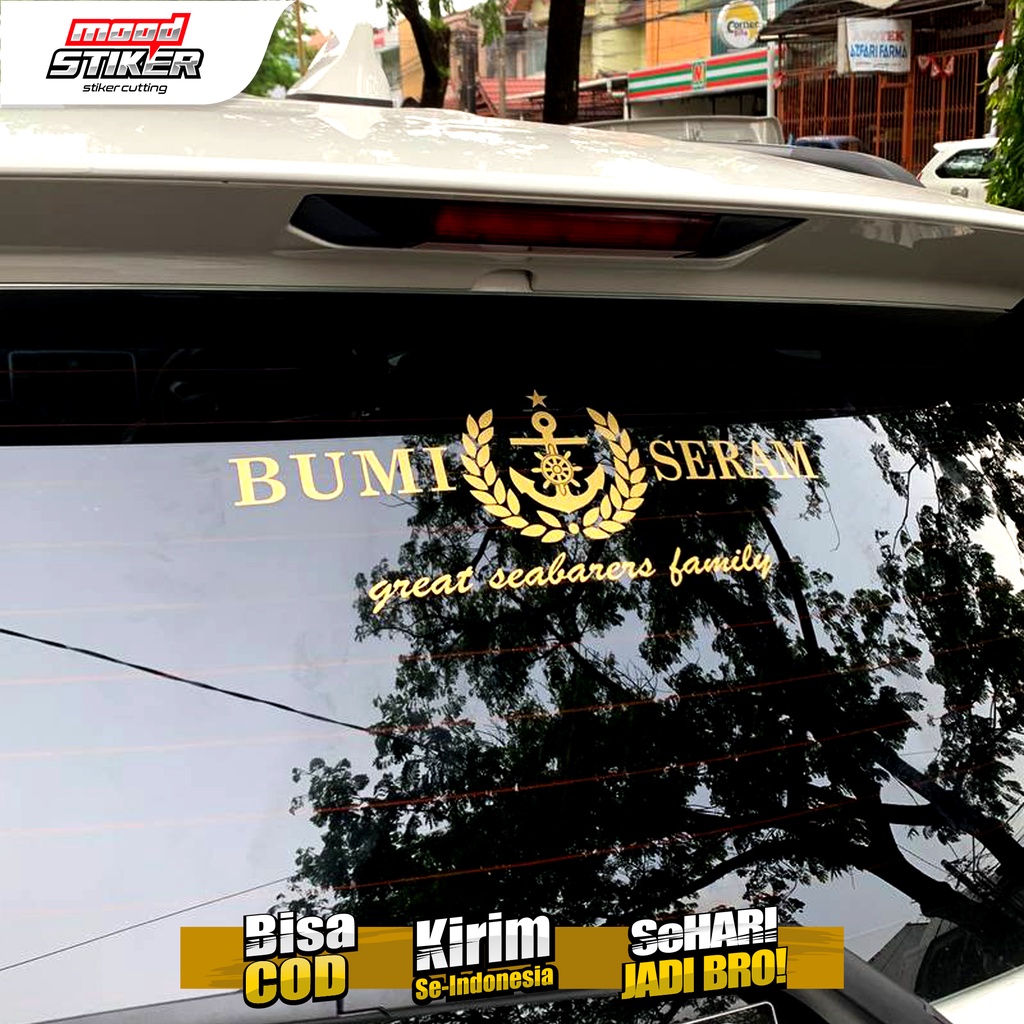 Jual Sticker Stiker Bumi Seram Kaca Belakang Mobil Skotlet | Shopee ...