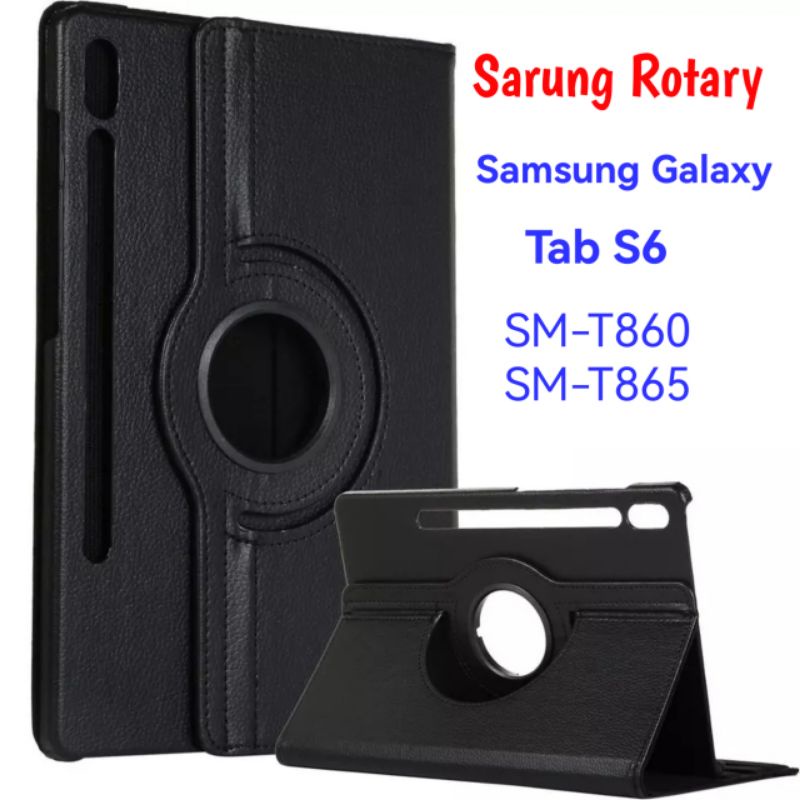 Jual Sarung Rotary Case Samsung Galaxy Tab S6 T860 T865 Leather Flip ...