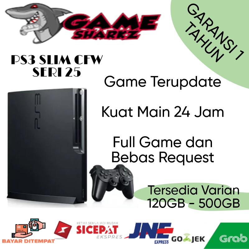 Jual PS3 SLIM SERI 25XX PLAYSTATION 3 PAKET LENGKAP 500GB 2 STIK ...