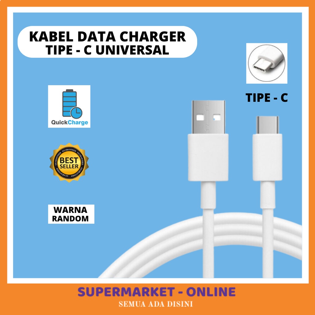 Jual QUICK CHARGE!! Kabel Data Charger Type Tipe Micro Dan Tipe C Tepsi ...