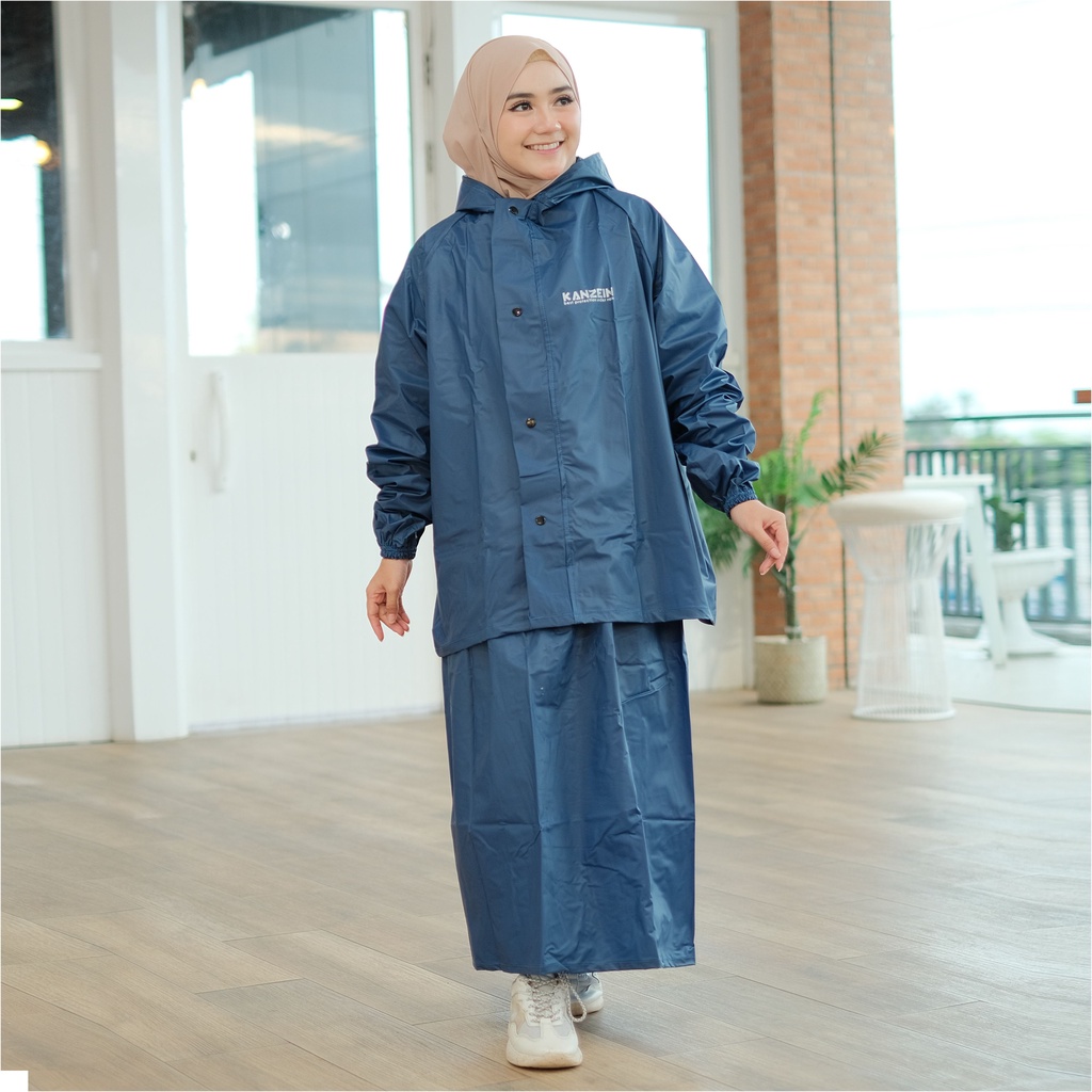Jual KANZEIN JAS HUJAN SETELAN JAKET ROK WANITA CEWE LENTUR AWET ANTI ...