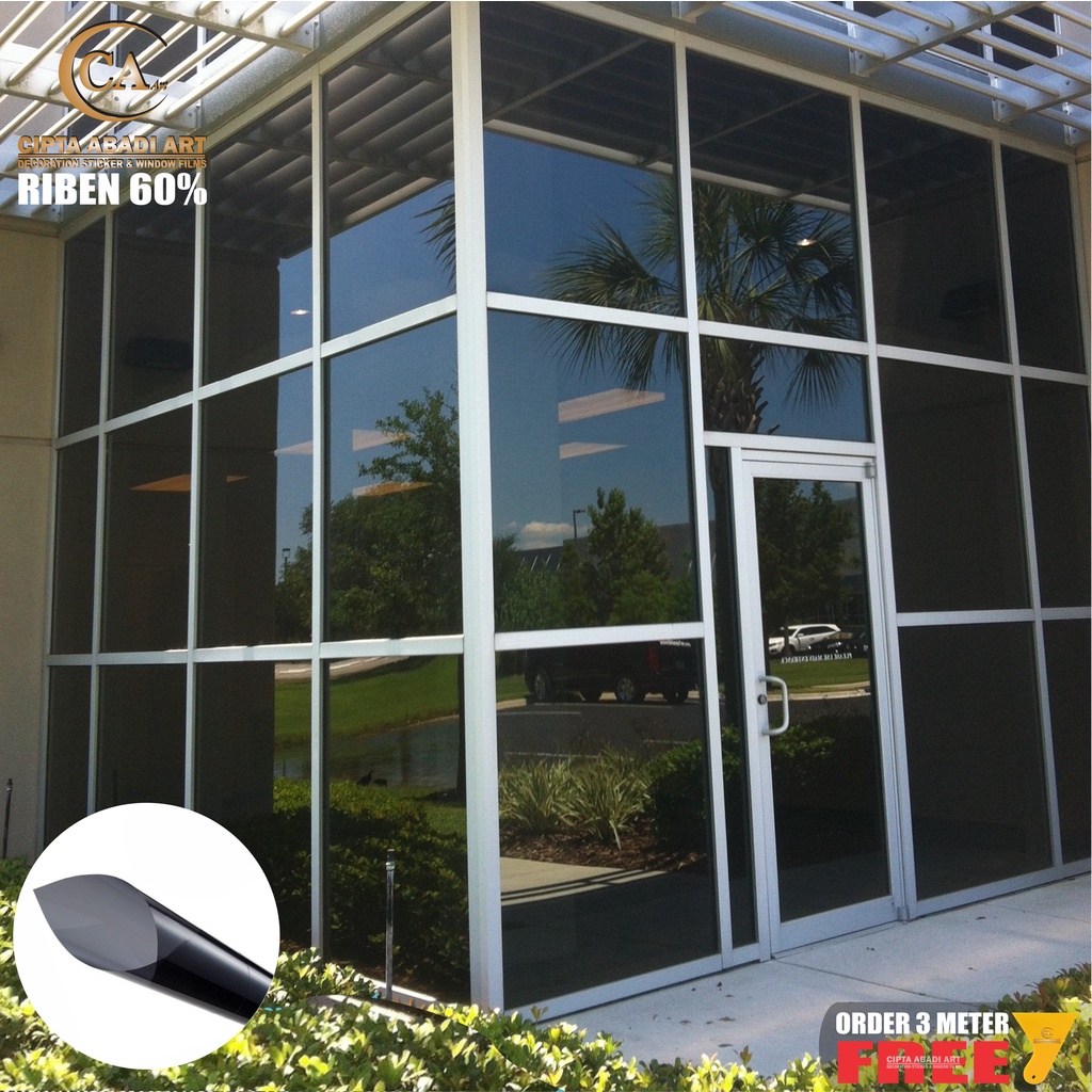 Jual Stiker Kaca Film Cermin Jendela Rumah Kantor Mobil Ruko One Way Tidak Tembus Pandang Lebar ...