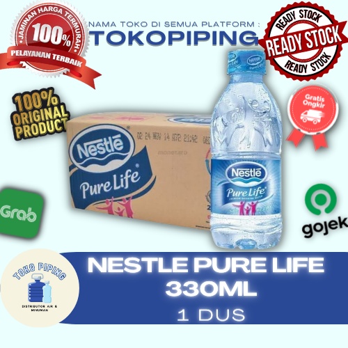 Jual Nestle Pure Life 330ml 1 Dus isi 24 Botol | Air Mineral Nestle Mini 330ml 1 Karton | Shopee ...