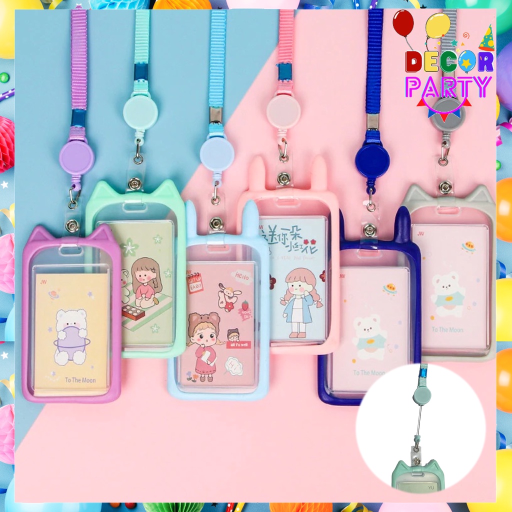 Jual DP Name Tag Lanyard Gantungan Kartu Karakter Kucing Lucu Akses MRT ...