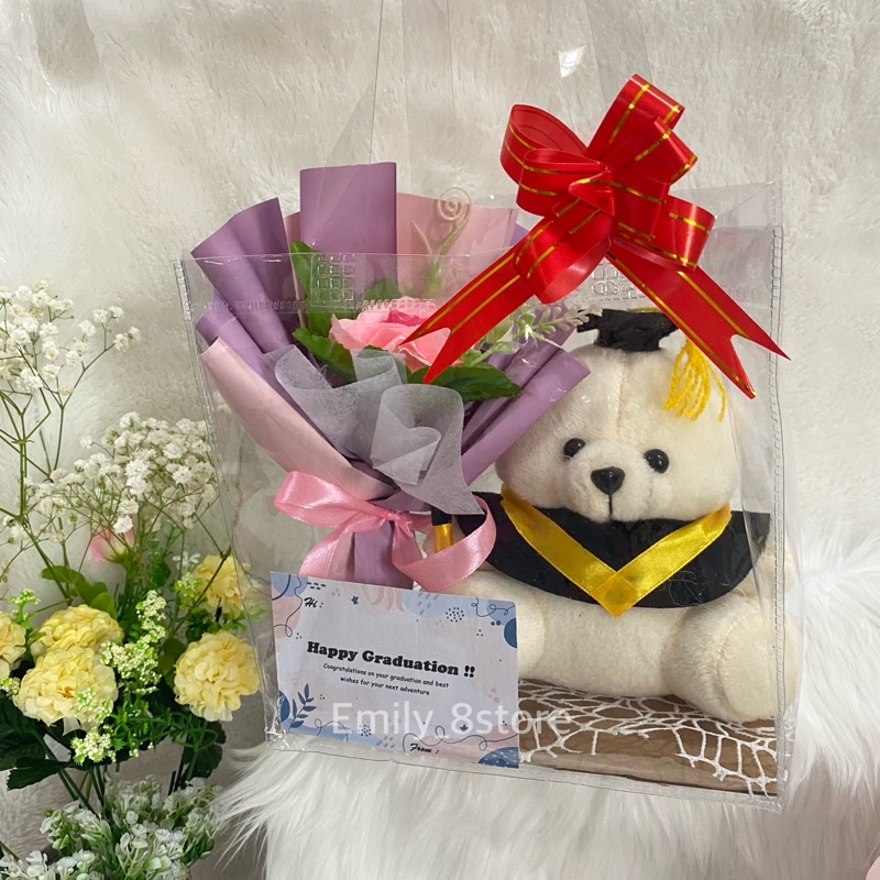 Jual (DiKirim Hari Ini) Ready Kado wisuda | buket bunga wisuda | hamper ...