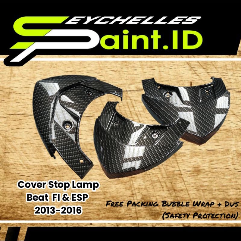 Jual Cover Carbon Stop Lamp Honda Beat eSP FI Stater Kasar Halus Motif ...
