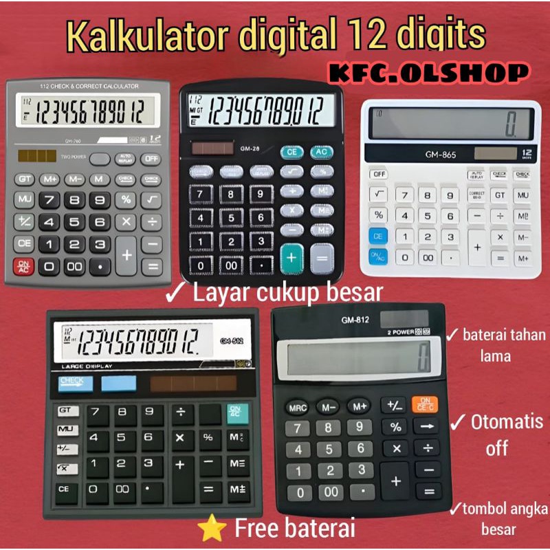 Jual Kalkulator/Calculator 12 Digit | Shopee Indonesia