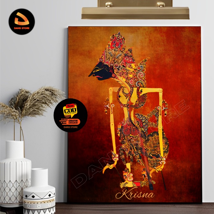 Jual Poster Wayang Krisna Kresna Batara KrisnaUntuk Hiasan Dinding KR1 ...