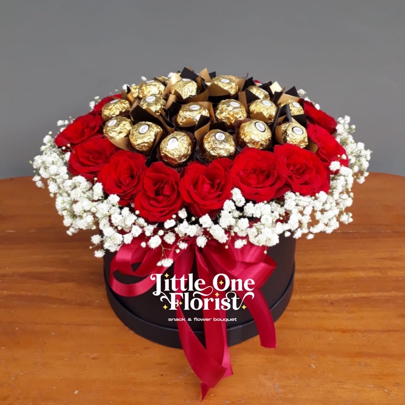 Jual Bouquet Bloom Box Coklat Ferrero / Bouqet Bloom Box Coklat Ferrero ...