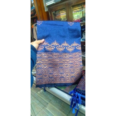 Jual songket silungkang warna biru tembaga | Shopee Indonesia