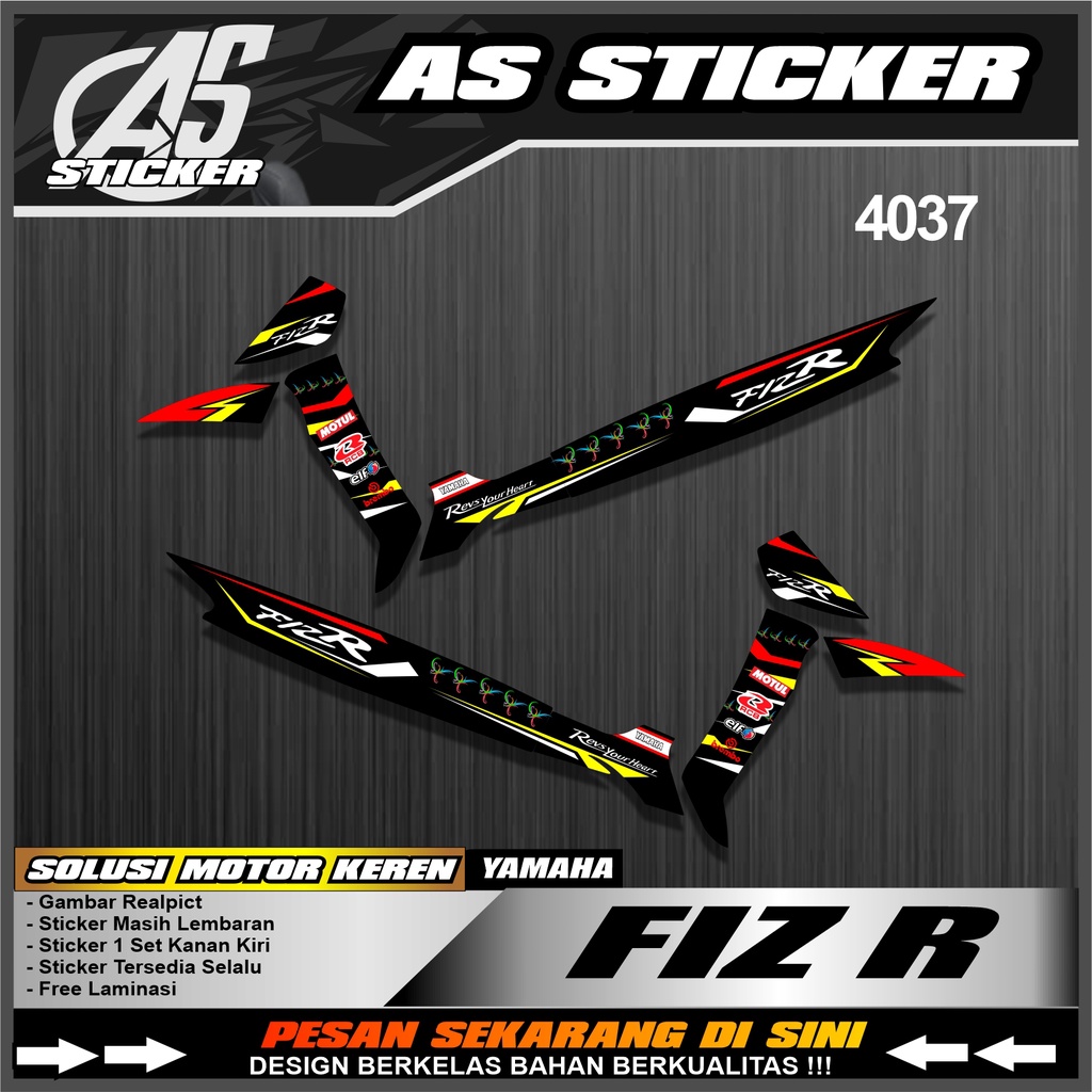 Jual 4037a Sticker striping motor yamaha Fiz R desain logo pesona ...