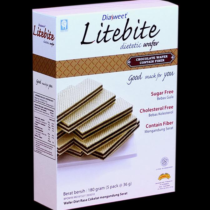 Jual CJ DIASWEET LITEBITE WAFER/wafer diet/wafer diabetes/murah/camilan ...