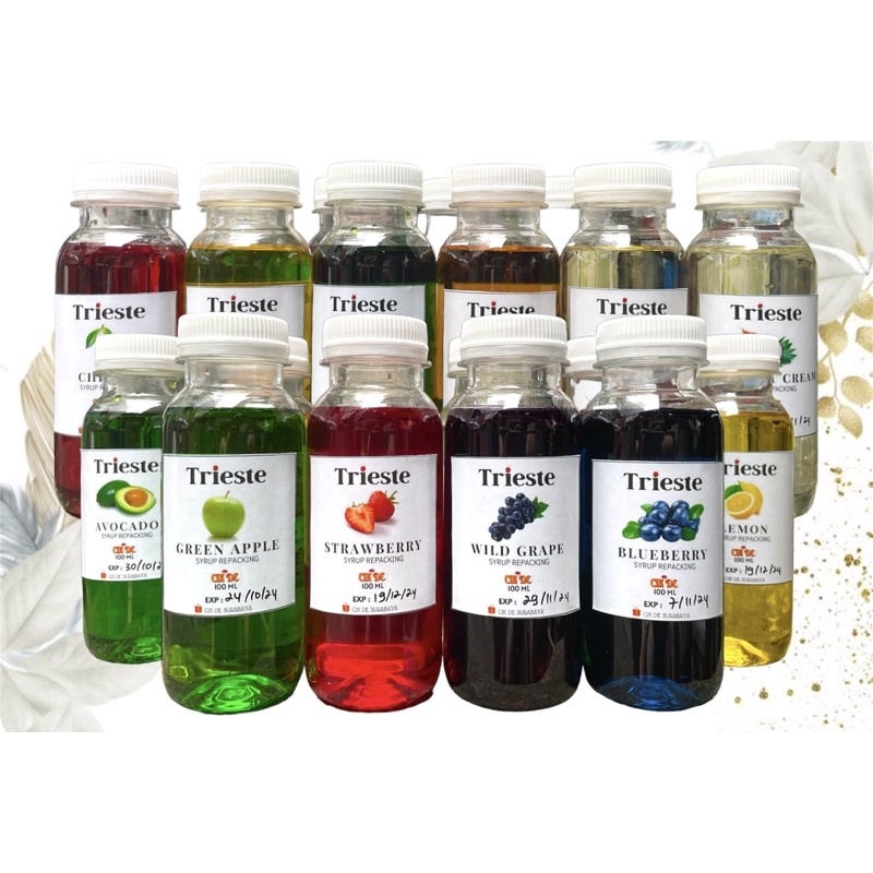 Jual TRIESTE Syrup Premium Repacking 100ml - Fruit Series | Shopee ...