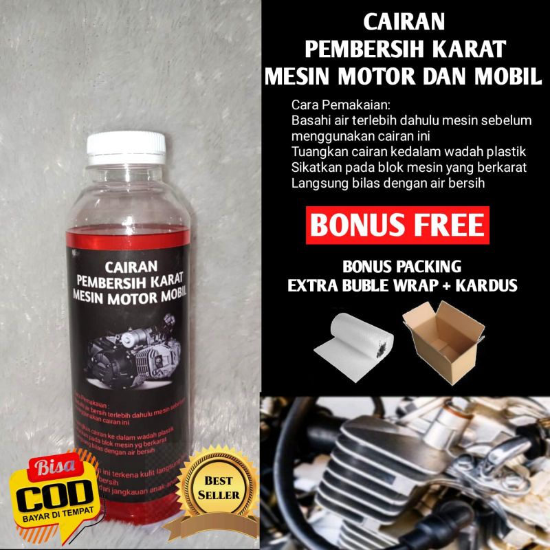 Jual Cairan pembersih karat dan kerak mesin motor dan mobil 250 ML | Shopee Indonesia