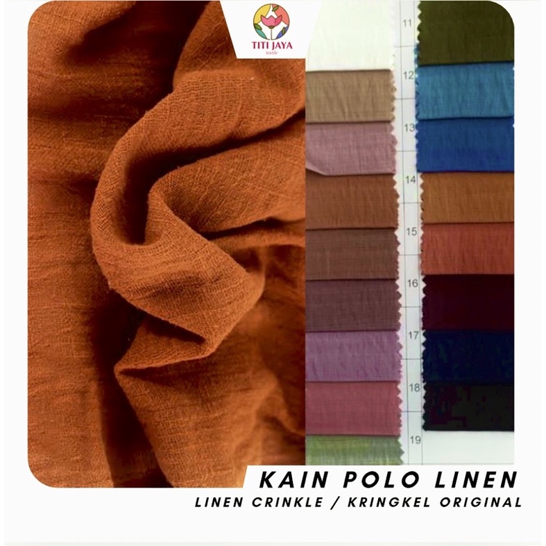 Jual Kain POLO LINEN PERTAMA DI SHOPEE / LINEN CRINKLE KRINGKEL / LENAN ...
