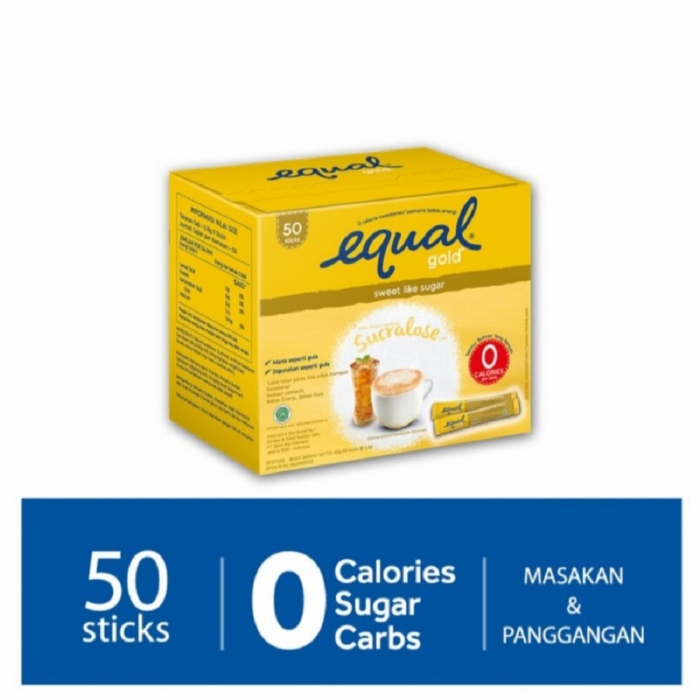 Jual PEMANIS DIET EQUAL GOLD 50'S SUCRALOSE SWEETENER BEBAS KALORI ...