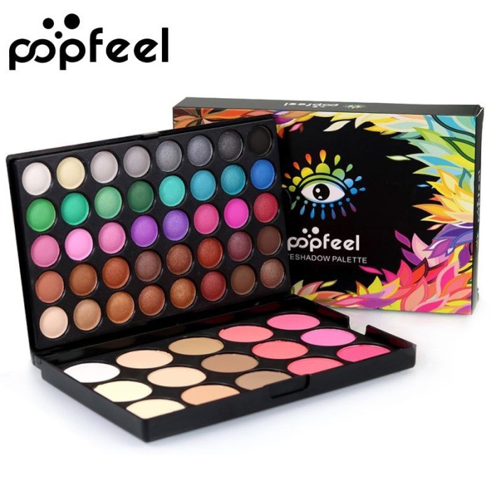 Jual Popfeel Palet Eyeshadow 55 Warna Original | Shopee Indonesia