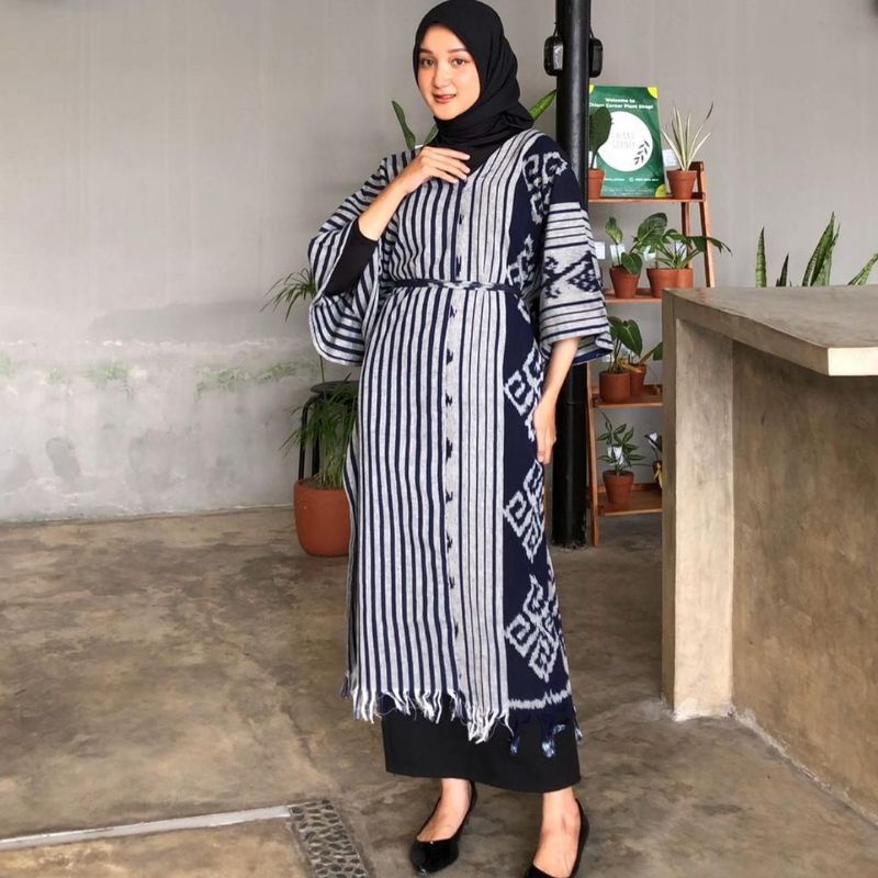 Jual [Ready stok] dress tenun terbaru - dress terbaru - midi dress ...