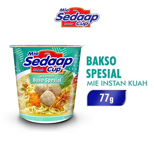 Jual Sedaap Mie Instan Cup Bakso Spesial 77 gr | Shopee Indonesia