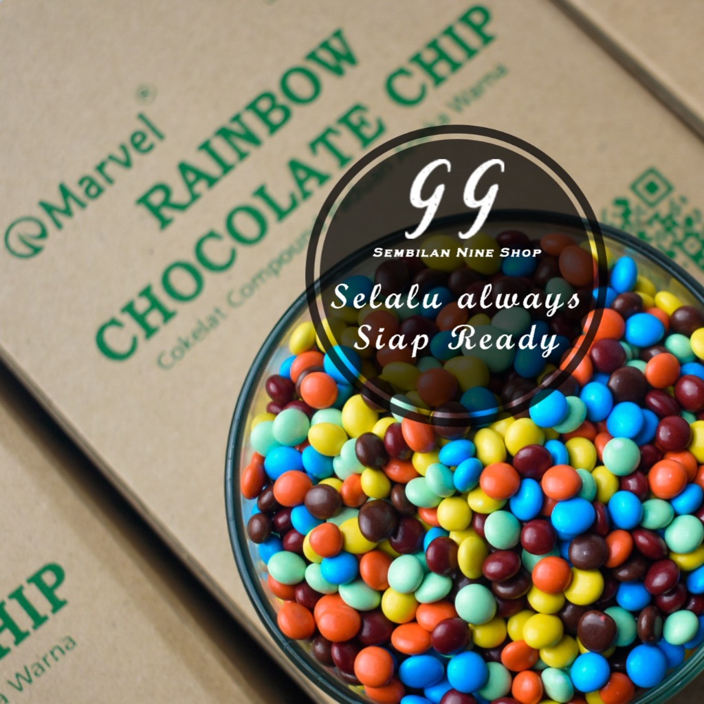 Jual MARVEL 250 Gram Chips RAINBOW Warna Warni SCANDIA Chocolate Chip ...