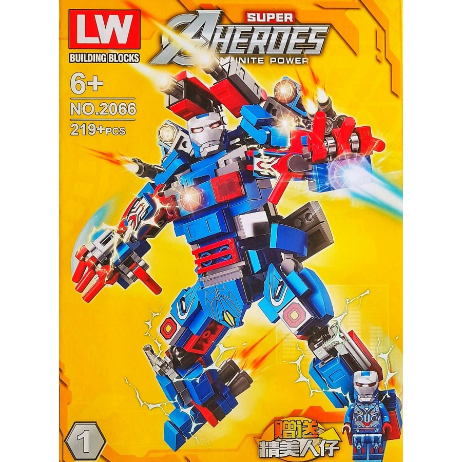 Jual Mainan Brick Robot LW 2066-1 Super Aheroes Hulkbuster Ironman ...