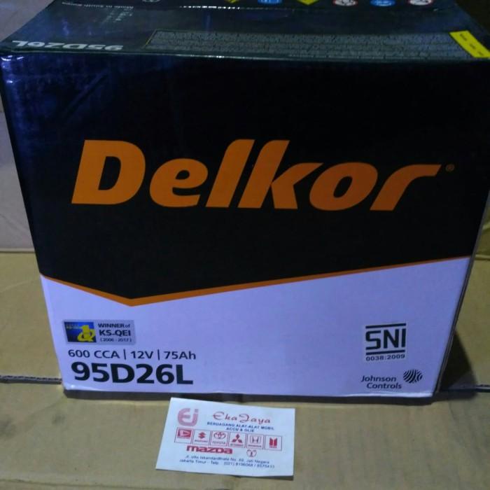 Jual aki mobil Delkor type 95D26L 12 volt 75 ah khusus gosend | Shopee Indonesia