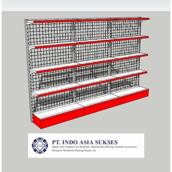 Jual Rak Gondola / Rak Minimarket Wall T.180cm 1 Unit Start 2 unit ...