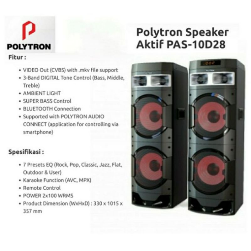 Jual Portable Speaker Aktif Polytron Pas 10d28 Garansi Resmi Khusus