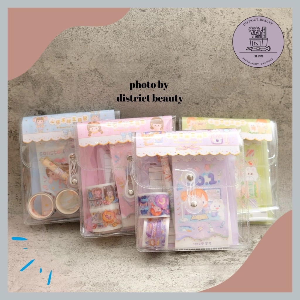 Jual PAKET STIKER DAN WASHI TAPE JBE-SCD PLASTIC BAG BENING POUCH ...