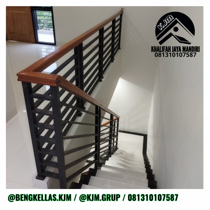Jual Harga Promo Railing Tangga Balkon handle besi dan kayu | Shopee ...
