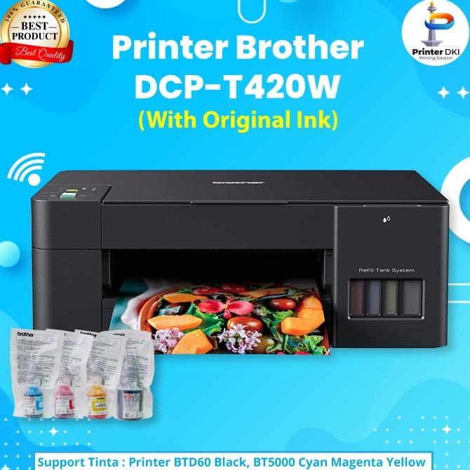 Jual Printer Brother Dcp-T420W Wifi Wireless Print Scan Copy Garansi Printer Original | Shopee ...