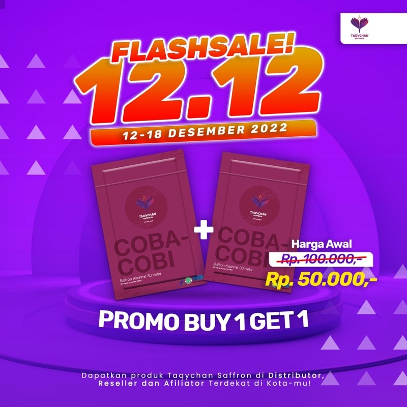 Jual (DISTRI RESMI) Coba Cobi Taqychan Saffron Bersertifikat HALAL MUI ...