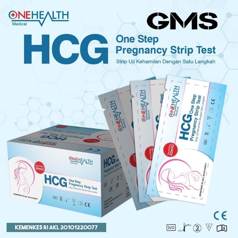 Jual Test Kehamilan Onehealth harga per pcs / HCG Test Pack Hamil ...