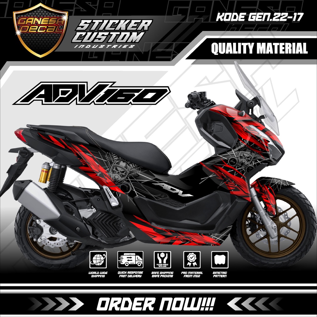 Jual (COD) Decal Sticker Motor All New Honda ADV 160 2022 Full body ...