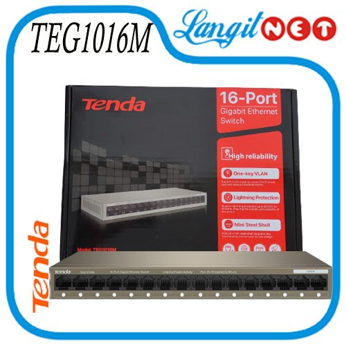 Jual TENDA TEG1016M SWITCH HUB 16 PORT GIGABIT | Shopee Indonesia